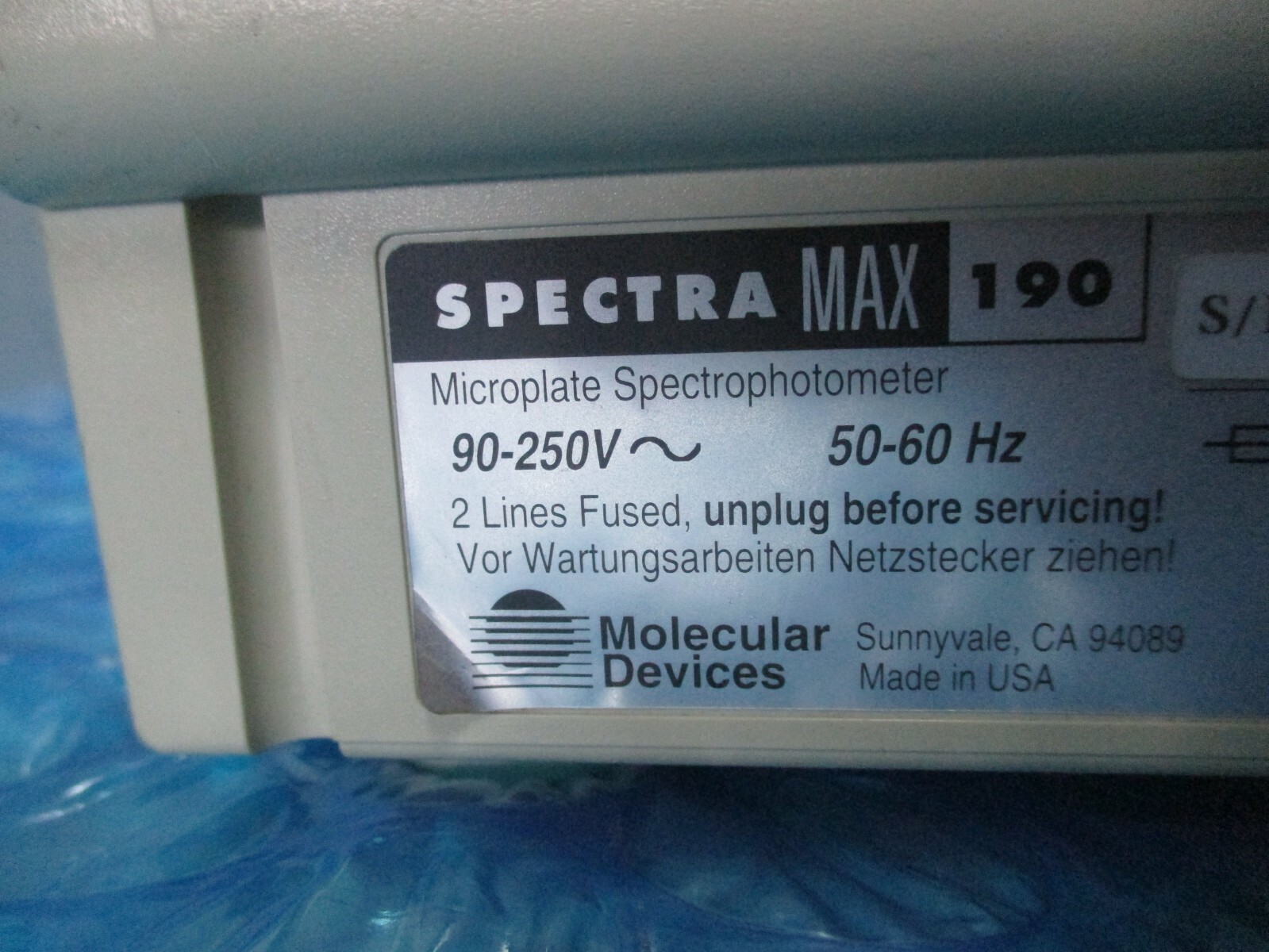 Molecular Devices SpectraMAX 190 Microplate Reader/Spectrophotometer | eBay