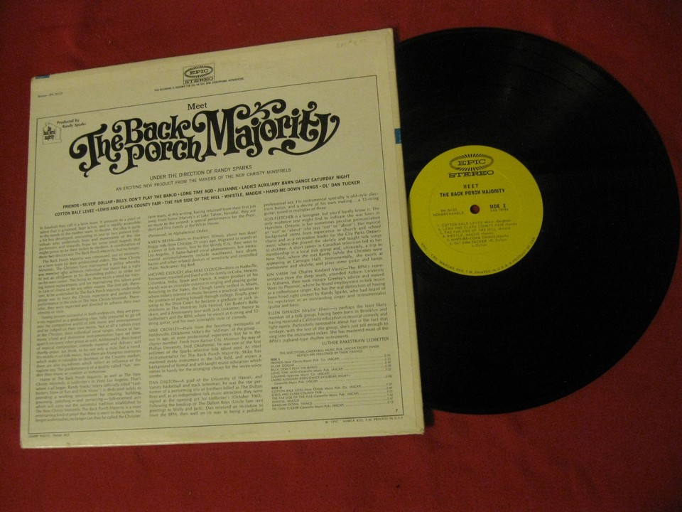 "THE BACK PORCH MAJORITY" 1964 PROMO ON EPIC BN-26123 IN STEREO LQQQK ...