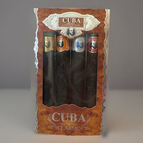 NEW Cuba Classic Cologne For Men by Champs 4pc 1.17oz Set In Box Made ...