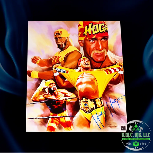 *WWE/WCW HULK HOGAN SIGNED AUTOGRAPHED 16X20 HULKSTER COLLAGE W/ ASI ...