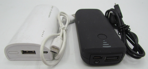 LOT of 2 Portable Rechargeable Battery Power Banks for Androids ...