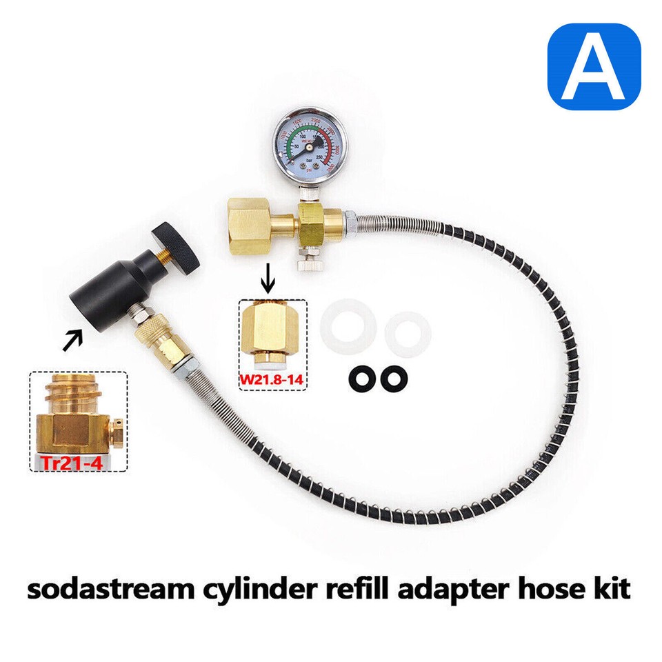 For Sodastream Co2 Cylinder Tank Refill Adapter Hose Filling Station ...
