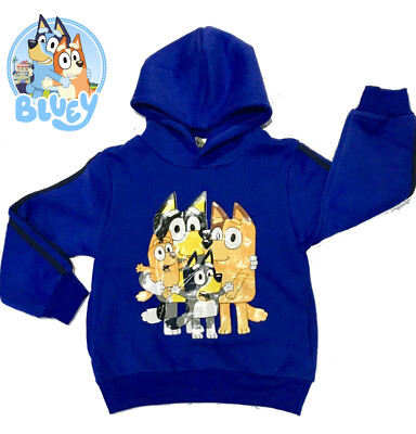 NEW Size 2 TO 6 DISNEY BLUEY KIDS WINTER BOYS GIRL ZIP JACKET TOP ...