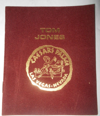 Tom Jones Caesar's Palace Program his 7th appearance | eBay