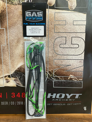 Gas Bowstrings Hoyt RX5 ULTRA Flo Green and Black Strings Black Speed ...