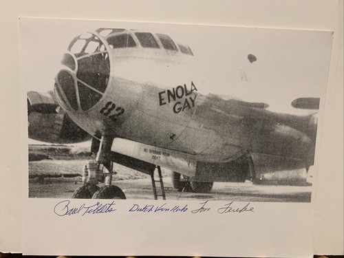 Paul TIBBETS Tom FEREBEE Dutch VAN KIRK Signed Autograph Photo Enola ...