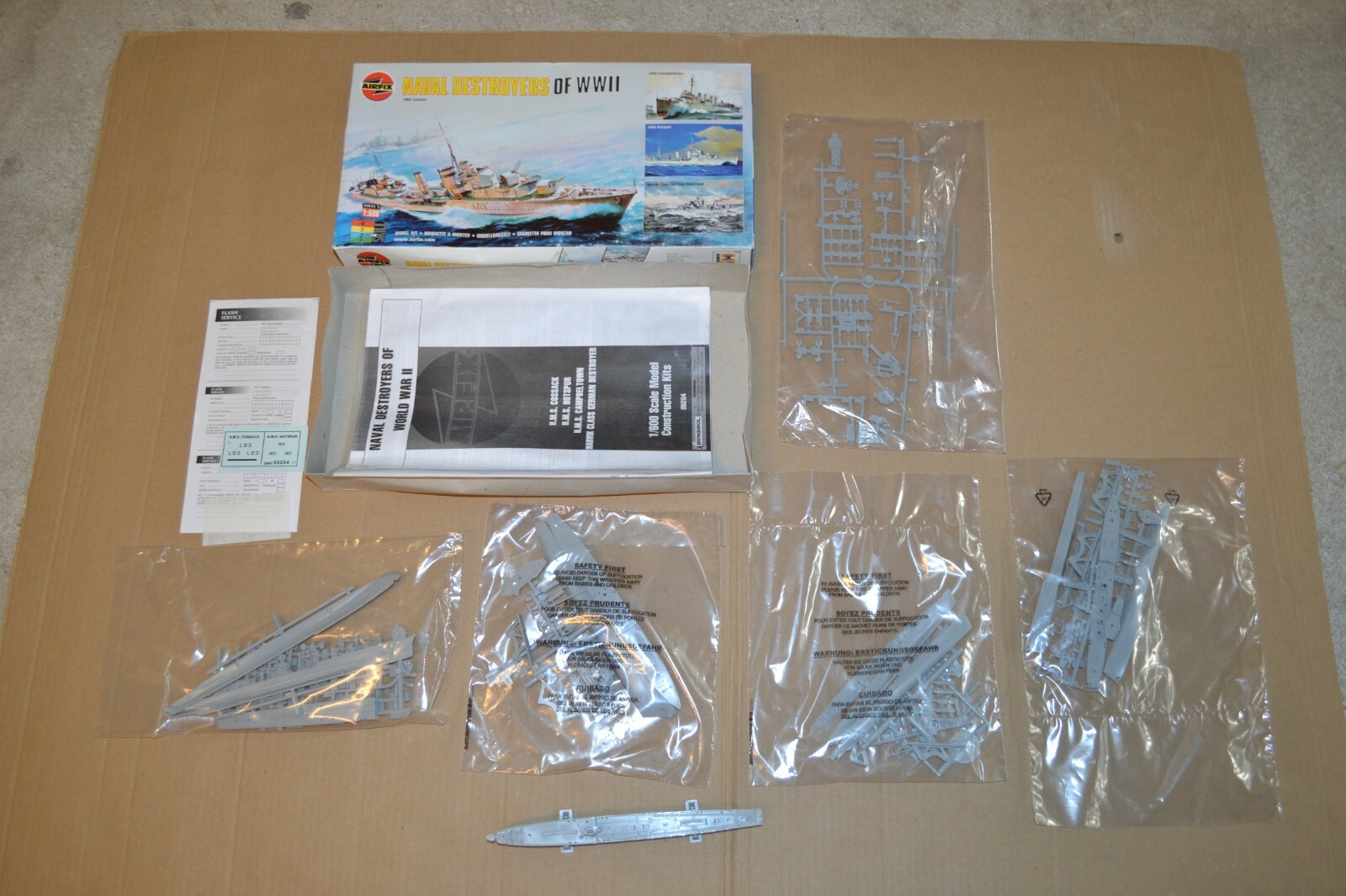 RARE ANCIENNE MAQUETTE AIRFIX REF 05204 ( NAVAL DESTROYERS OF W WII AU ...