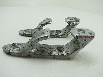PAIR 3+5/8 INCH OLD CHROME CHOCKS BOAT FAIRLEADS (D2C1866) | eBay
