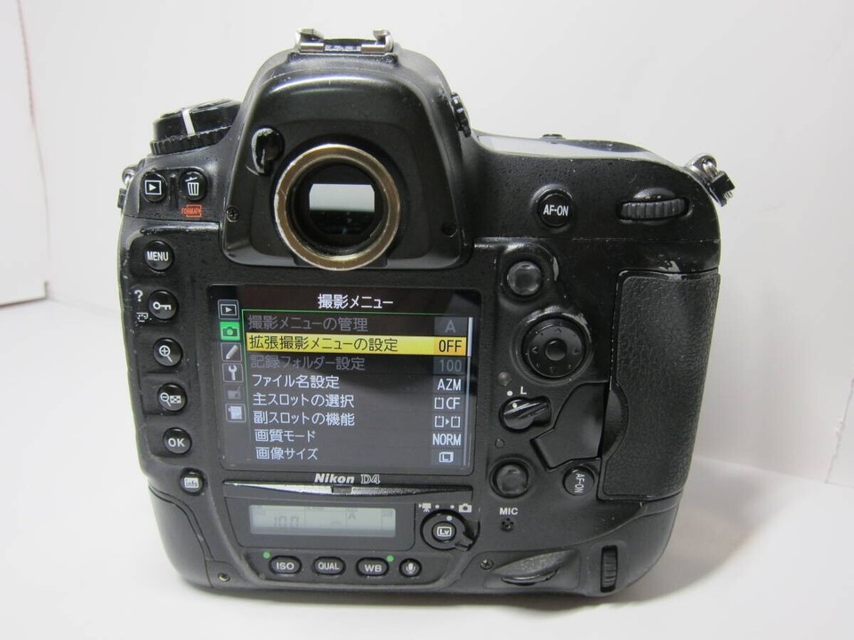 Nikon D4 16.2MP FX Digital Camera w/BOX Shutter Count 144066 from japan ...