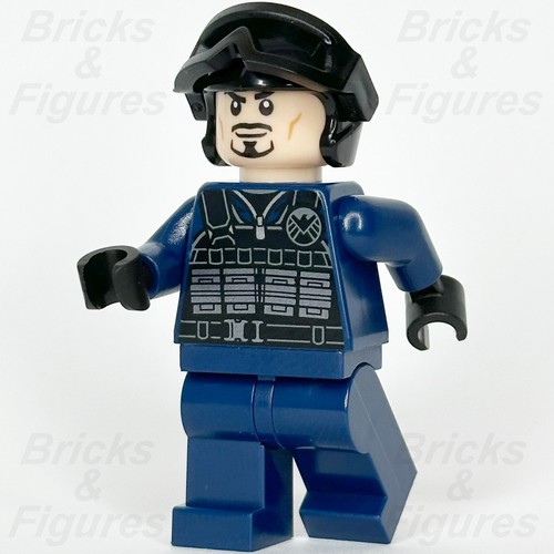 LEGO Super Heroes Shield Agent Tony Stark Minifigure Avengers Marvel ...