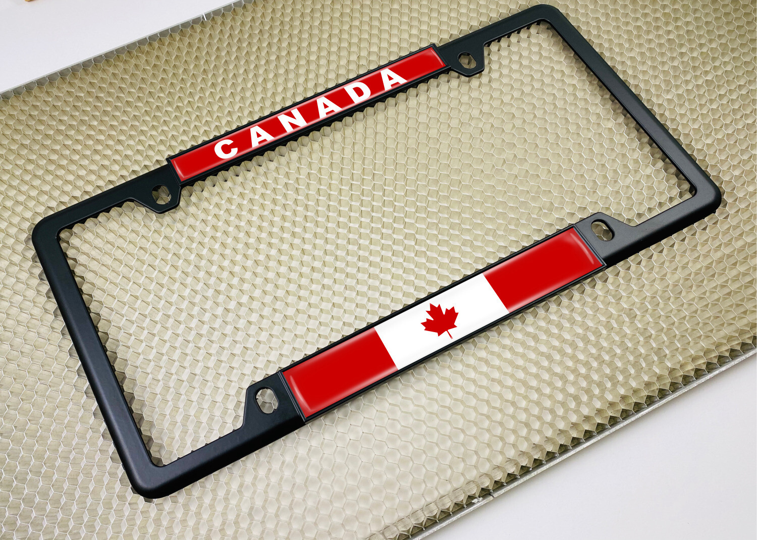 Car 4-hole Metal License Plate Frame - Canadian Flag | eBay