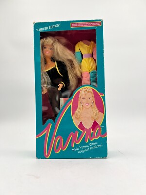 Vintage Vanna White Doll 12" Limited Edition 1990 Black Velvet Dress ...