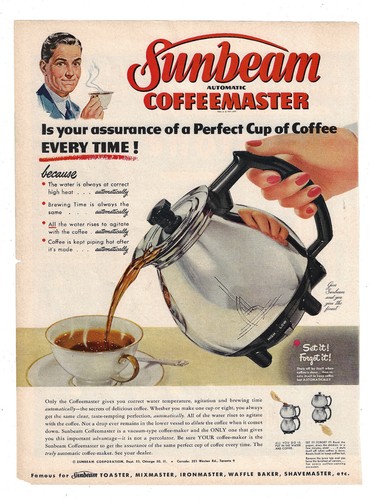 Sunbeam Coffeemaster Print Ad Coffee Maker Appliance Advertising ...