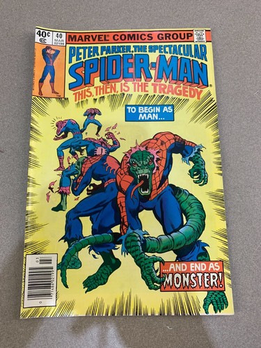 Peter Parker The Spectacular Spider-Man #40 Marvel 1979 Lizard! High ...