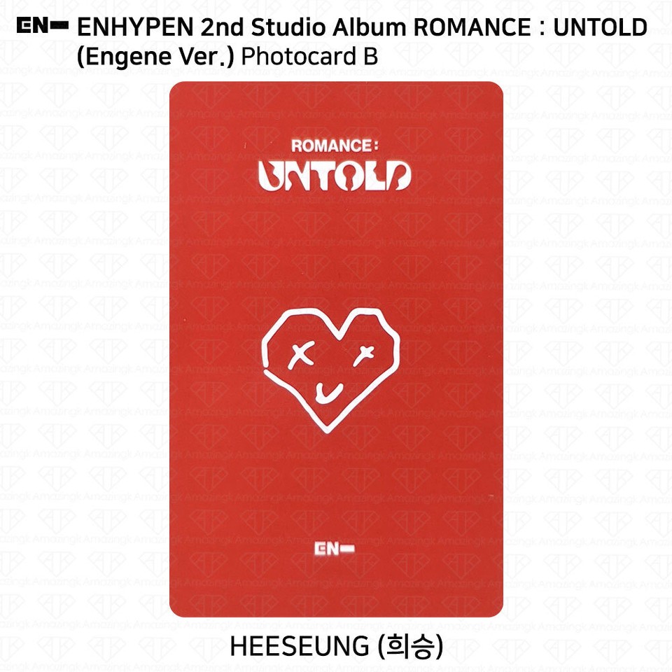 Enhypen 2nd Studio Album ROMANCE:UNTOLD Engene Ver Photocard Cover ...