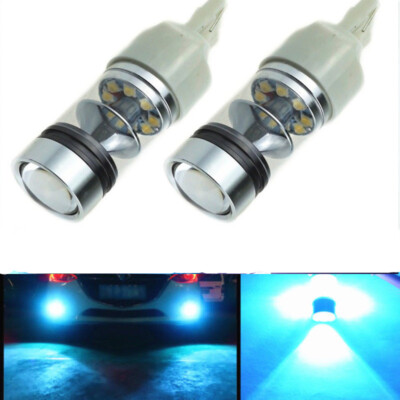 2x T20 7440 8000K 100W Ice Blue Backup Reverse LED Light Bulbs | eBay