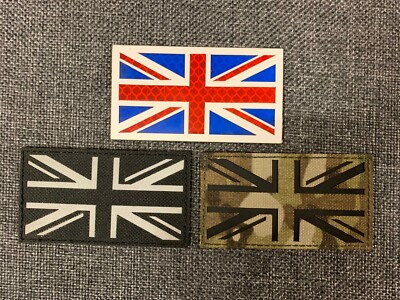 UK Union Jack IR & Reflective Morale Flag Patch for UBACS & Bergen ...