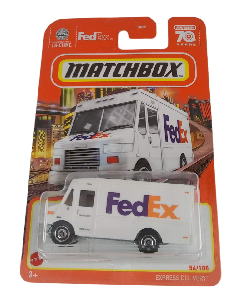 FedEx Express Delivery Matchbox Die Cast Parcel Mail Truck Van 1:64 ...