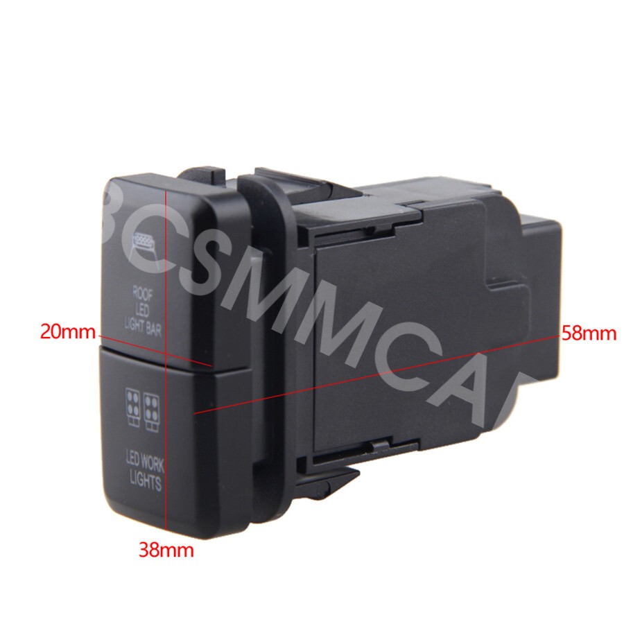 Car LED Light Bar Switch Button Dual Color Fit For TOYOTA RAV4 2006 ...