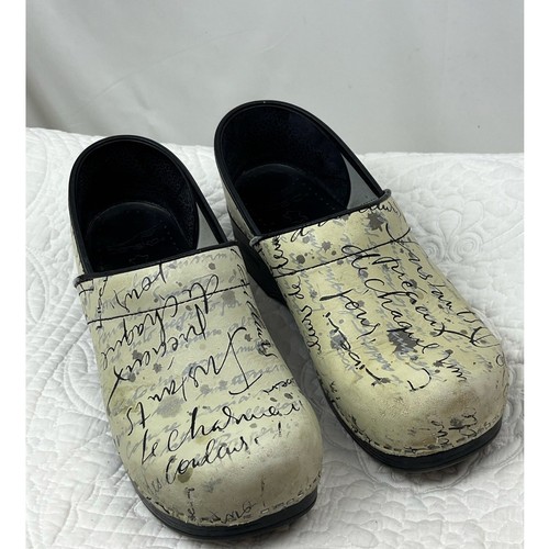 Dansko Women's Size 41 Cream/Black Professional Casual Comfort Clog ...