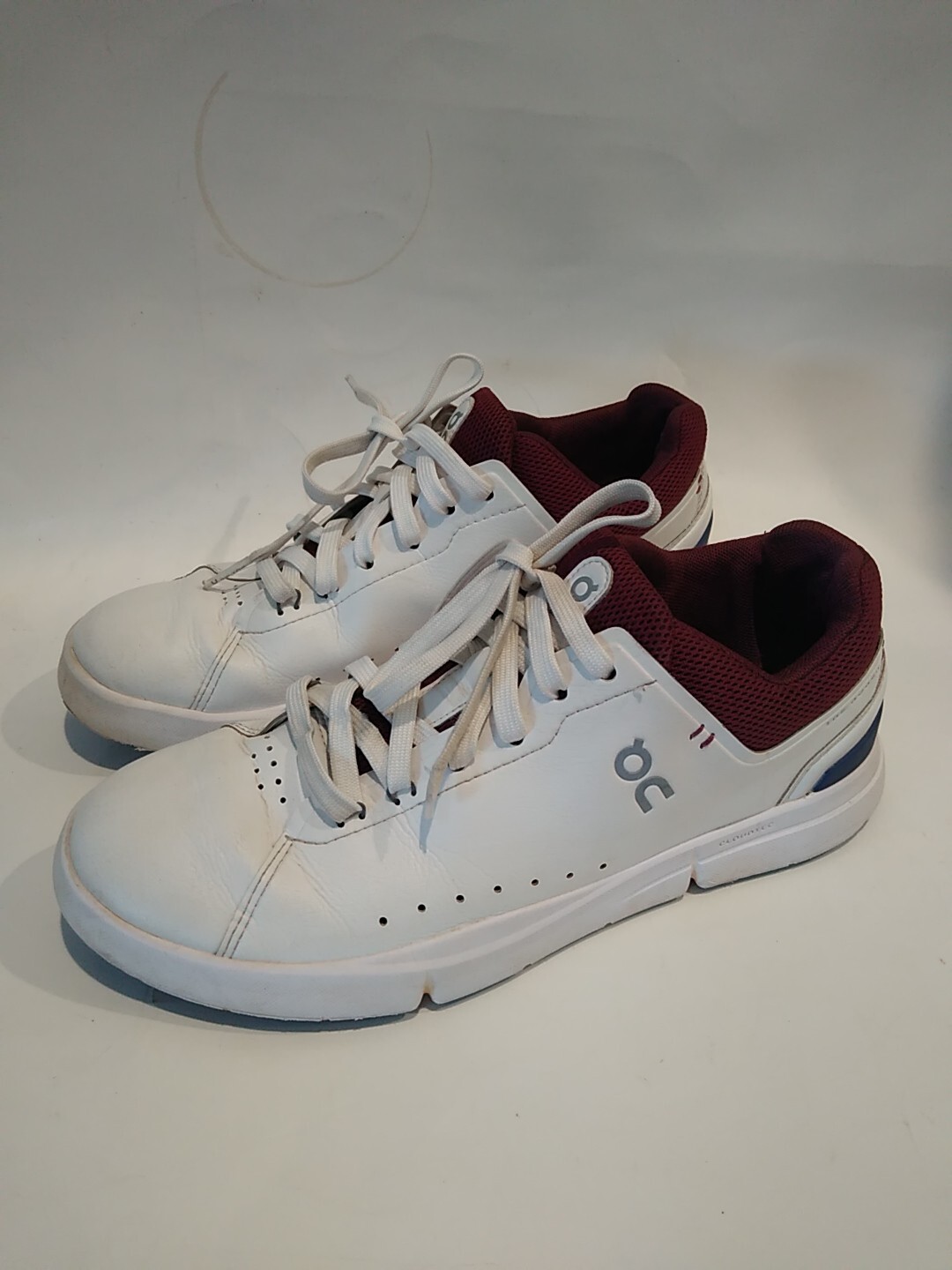 On Cloud The Roger Sneakers Men's 7 Leather Shoes Wh… - Gem