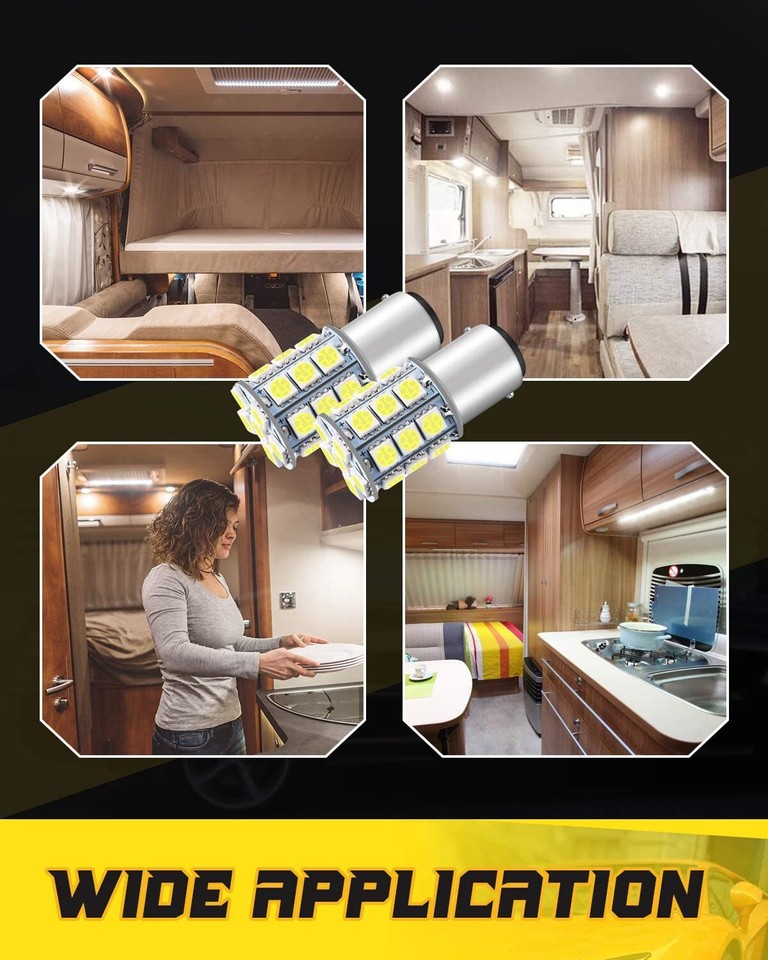 2Pack 12V White 67 89 97 631 5007 5008 R5W R10W 1156 LED Bulb Mini ...