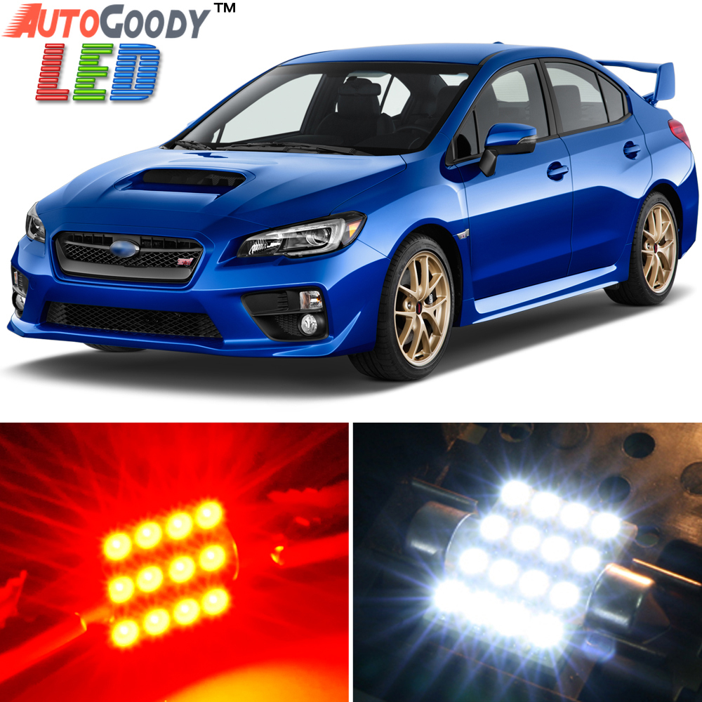8 x Premium Red LED Lights Interior Package Kit for Subaru WRX STi 2004 ...