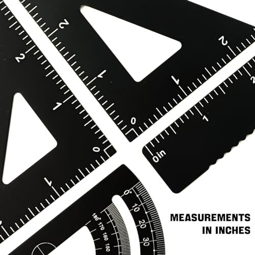 Metal Triangular Scale Ruler Set, 4 Pieces Aluminum 8 Inch Ruler with ...