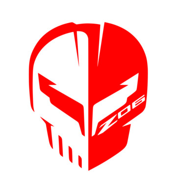 Jake Skull C8.R Racing Fits Corvette Stingray Z06 Punisher Vinyl Decal ...