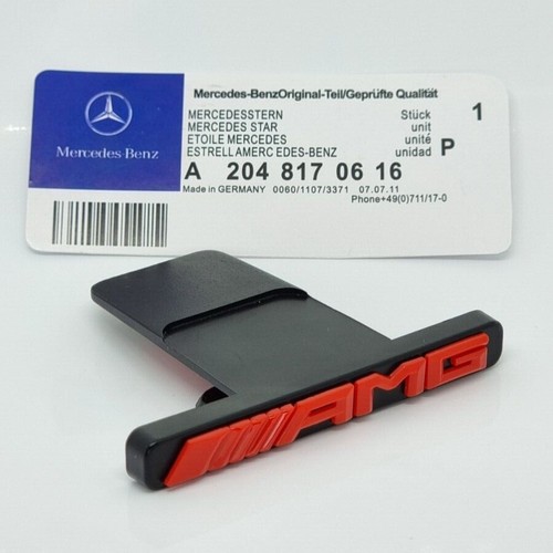 Mercedes AMG Front Grill Badge Emblem GT Panamericana - Red & Black ...