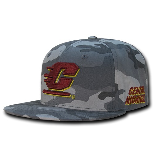 CMU Central Michigan University NCAA Flat Bill Camo Snapback Baseball ...