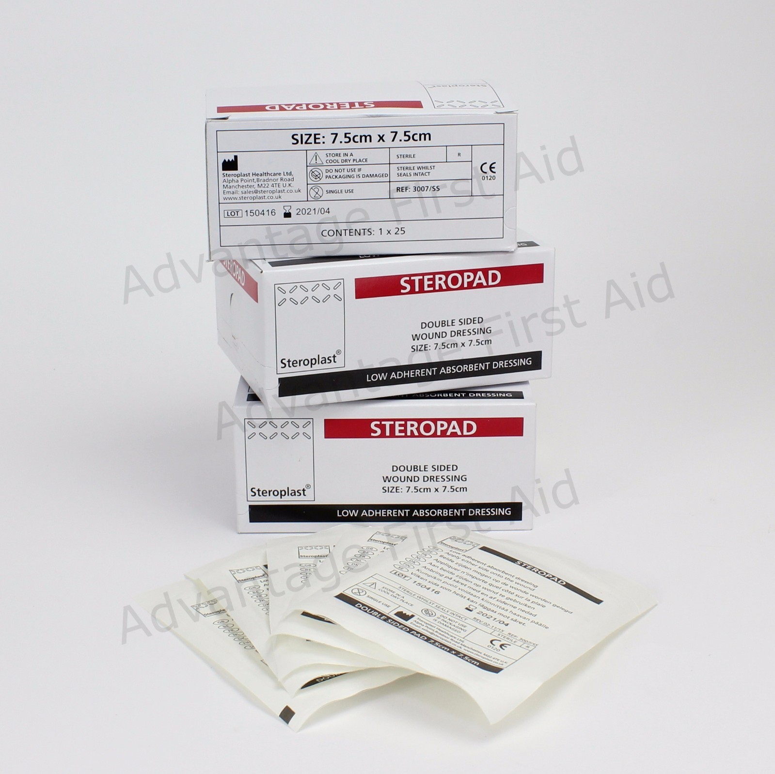 Boxes of Sterile Low Adherent, Double Sided First Aid Wound Dressings ...