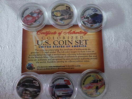 DALE EARNHARDT *GM Goodwrench #3* Colorized NC Quarters 6-Coin Set ...
