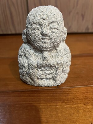 Japanese Jizo Buddhist Saint Stone Statue FORTUNE Dreaming # 5 | eBay