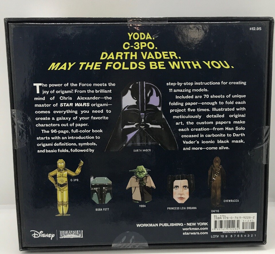 Star Wars Origami Characters Paper Folding Project Boxed Set | eBay
