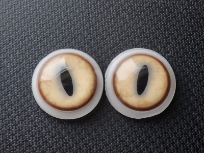 24mm Glass Eyes Slit Pupil - Animatronics Halloween Monster Prop ...