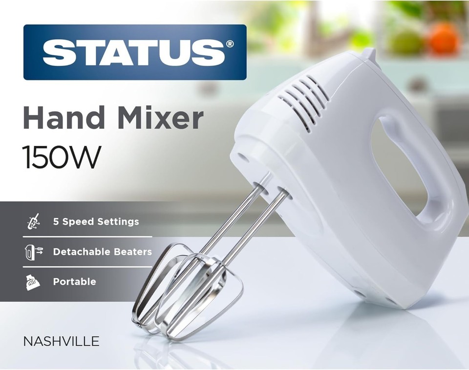 Electric Hand Mixer with 5 Speed Control - Nashville 150W Kitchen ...