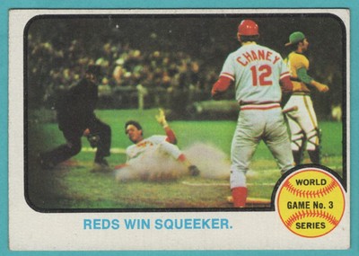 1973 Topps Reds Win Squeaker Oakland Athletics/Cincinnati Reds #205 | eBay