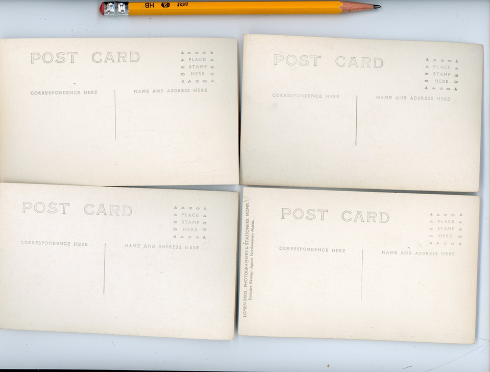 4 old Lomen Bros. Nome AK Eskimo Native American photo postcards ...