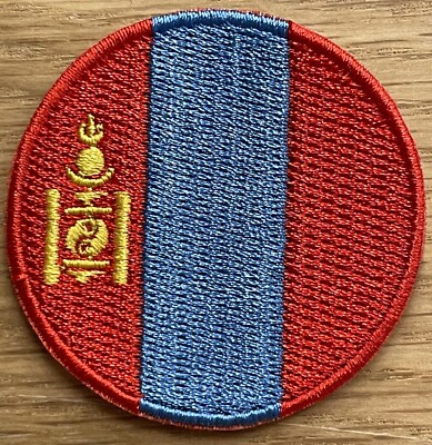 MONGOLIA Country Flag Embroidered CIRCULAR PATCH Badge Circle | eBay UK
