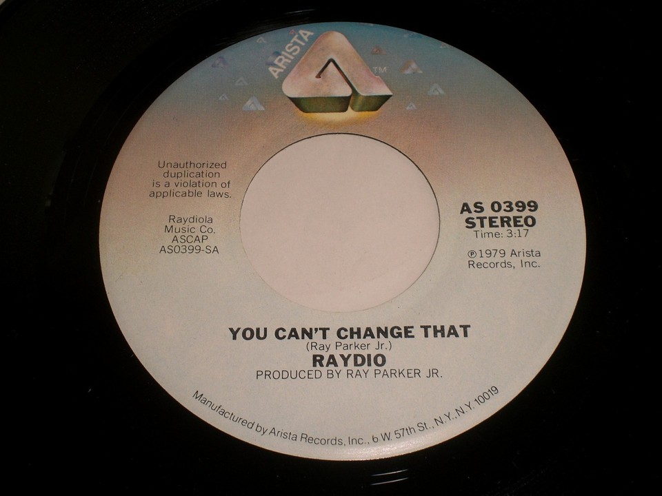 Raydio~You Can't Change That / Rock On~1979 Disco/Funk~FAST SHIPPING ...