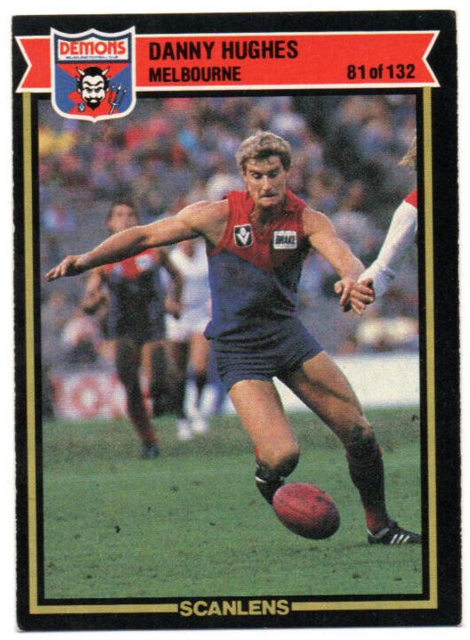 1987 AFL VFL SCANLENS FOOTBALL CARD - 81 Danny HUGHES (MELBOURNE) * | eBay