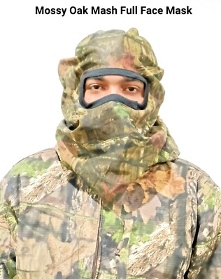 Mossy Oak Head Full Face Mesh Net Mask Hunting Fishing Camping | eBay