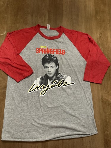 Rick Springfield T Shirt Mens Large Vintage Throw Back Living In Oz 80 ...