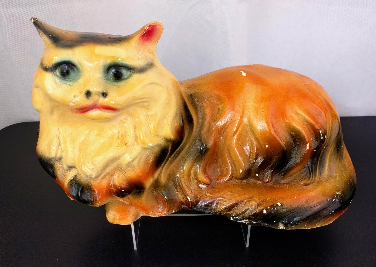 Plaster Persian Cat Figure Statue Sculpture Handmade ? Chalkware Funny ...