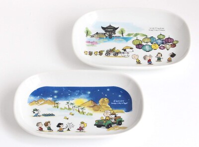 Peanuts Snoopy Oval Plate Egypt & Vietnam 2 Pattern Set 3870062 from ...