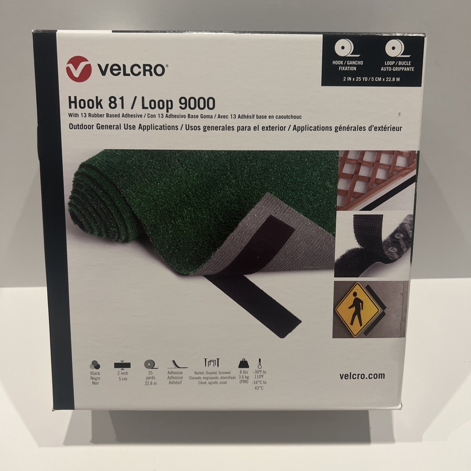Velcro (2 Piece) Outdoor Velcro Strips With Adhesive Heavy Duty 2 Inch ...