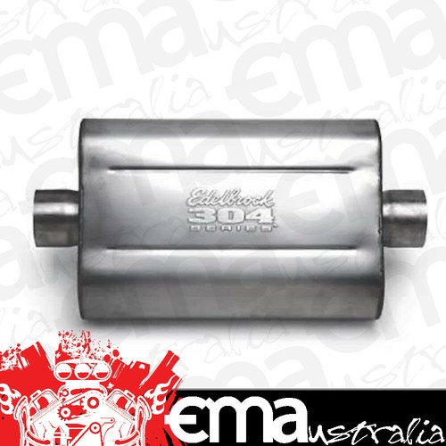 Edelbrock ED55750 Muffler 2.50" S/Steel Center In/Out Edelbrock 55750 ...