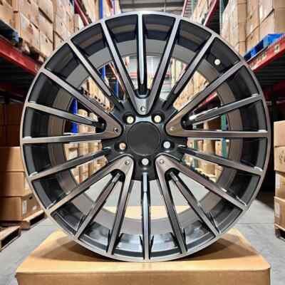 SET 18" Wheels For Mercedes C300 C350 CLA250 E350 E550 18x7.5 +35 5x112 ...