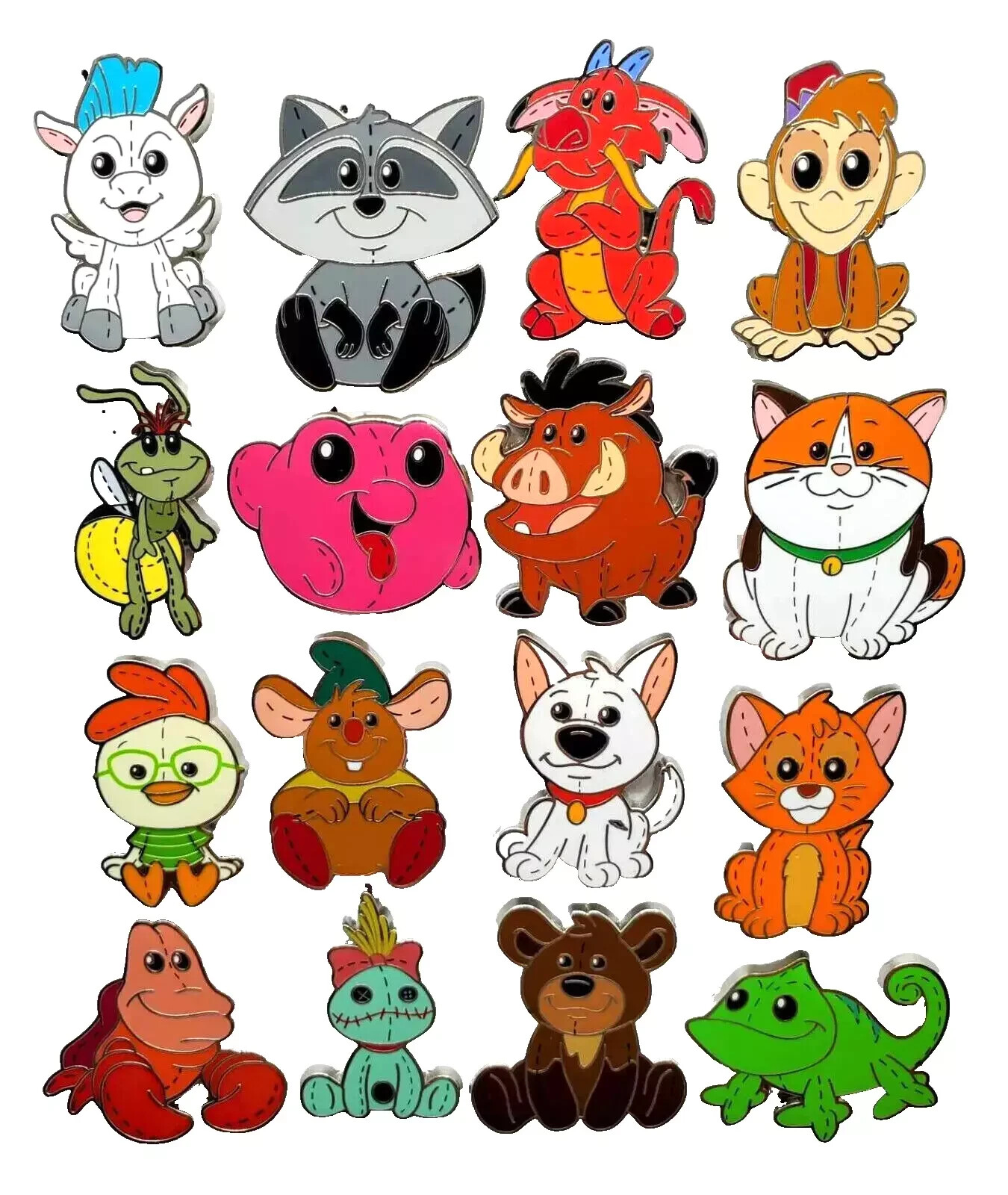 Disney 2024 WDW Pixie Plush Mystery Bag Complete 16 Pin Set | eBay